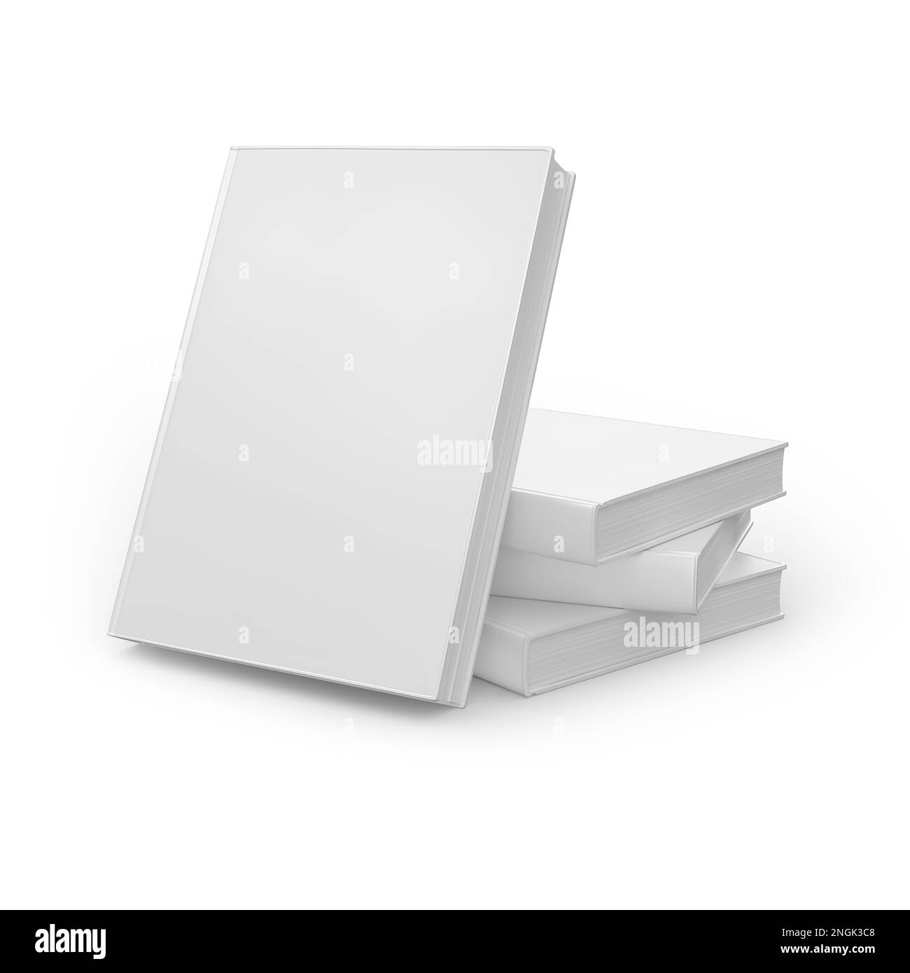 Hardcover Books Glossy Cover 3D Rendering Mockup Stock Photo - Alamy