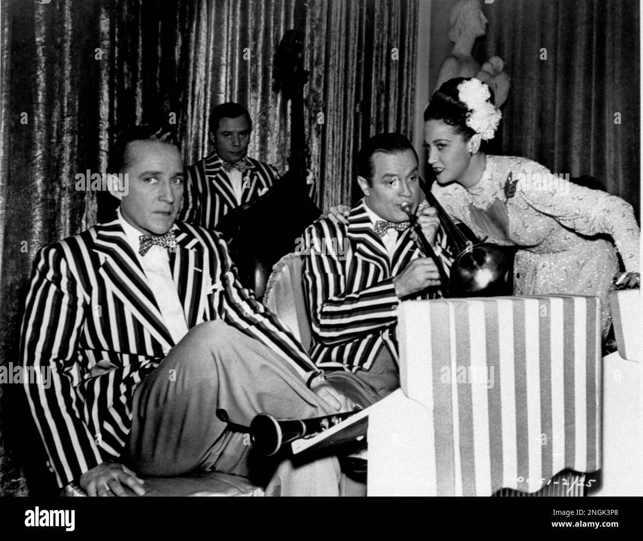 Bing Crosby, left, Bob Hope and Dorothy Lamour are shown in a scene from the 1948 film "The Road ...