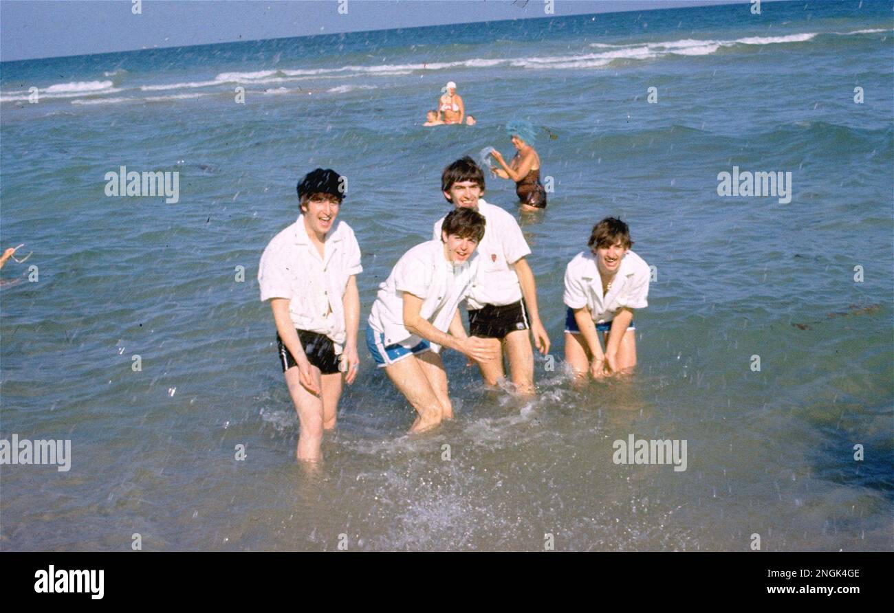 The Beatles, from left, John Lennon, Paul McCartney, George Harrison ...