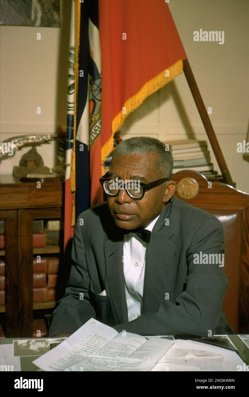 Francois "Papa Doc" Duvalier, President of Haiti, is shown during a ...