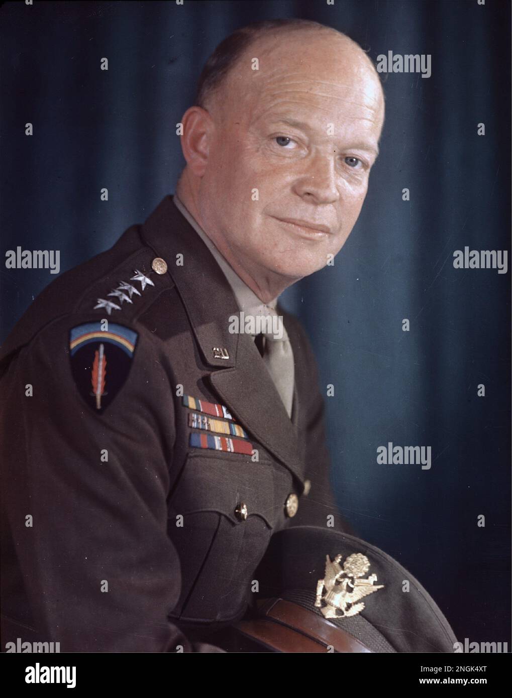 This is a 1945 photo of General Dwight D. Eisenhower, supreme commander ...