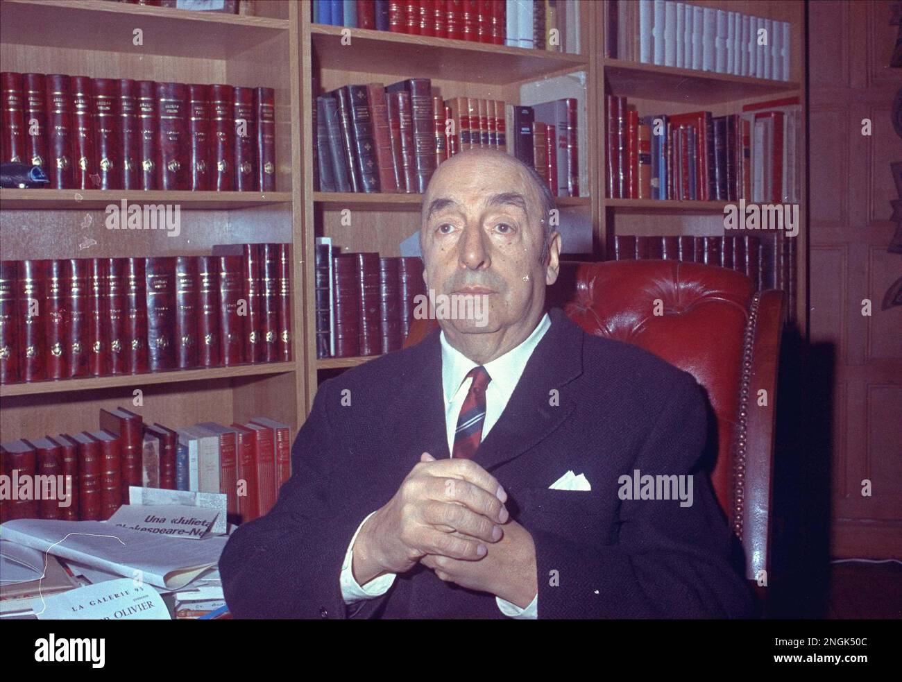 Nobel Prize winning poet Pablo Neruda is shown in an October 21, 1971 ...