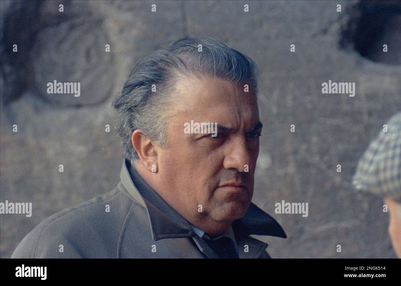 Italian Film Director Federico Fellini is shown on April 11, 1969 ...