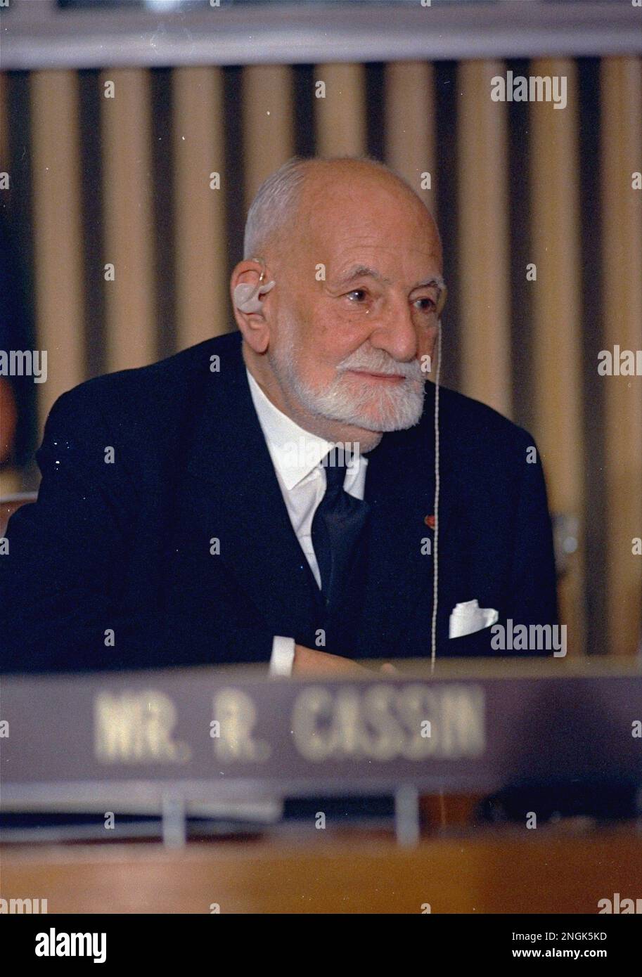 Rene Cassin, of France , who won the Nobel Peace Prize in 1968, is ...