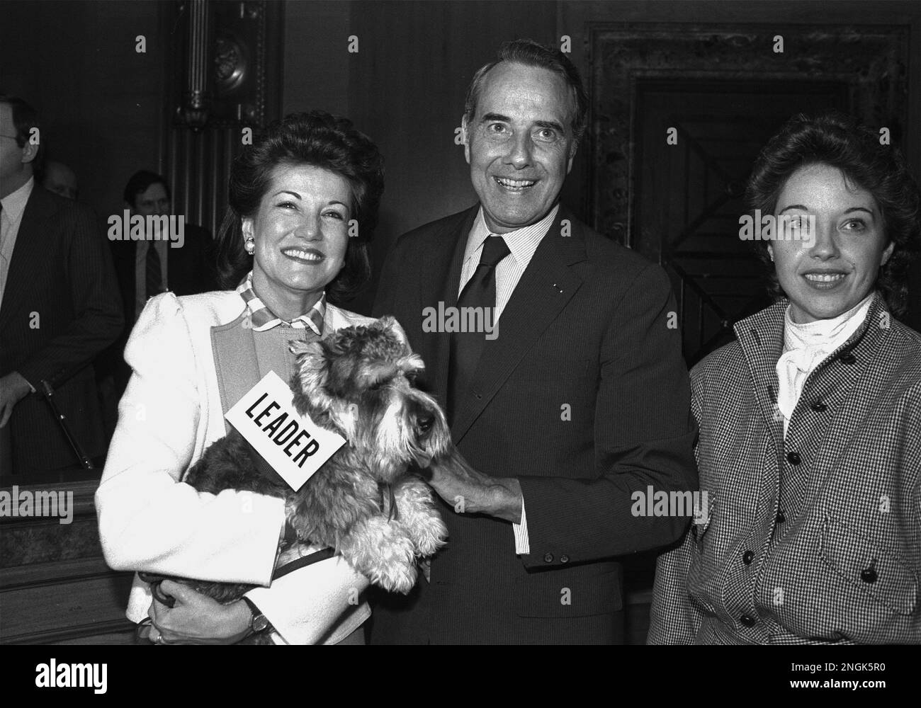 Sen. Bob Dole, R-Kan., the newly elected Senate Majority leader, poses ...