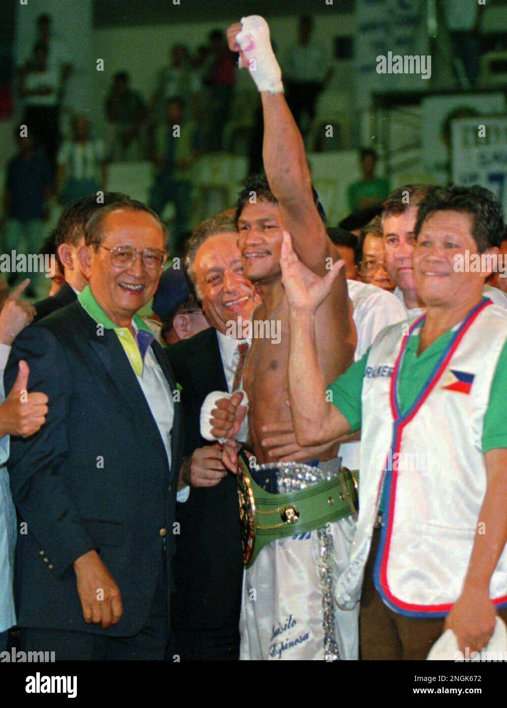 World Boxing Council Featherweight champion Luisito Espinosa of the ...