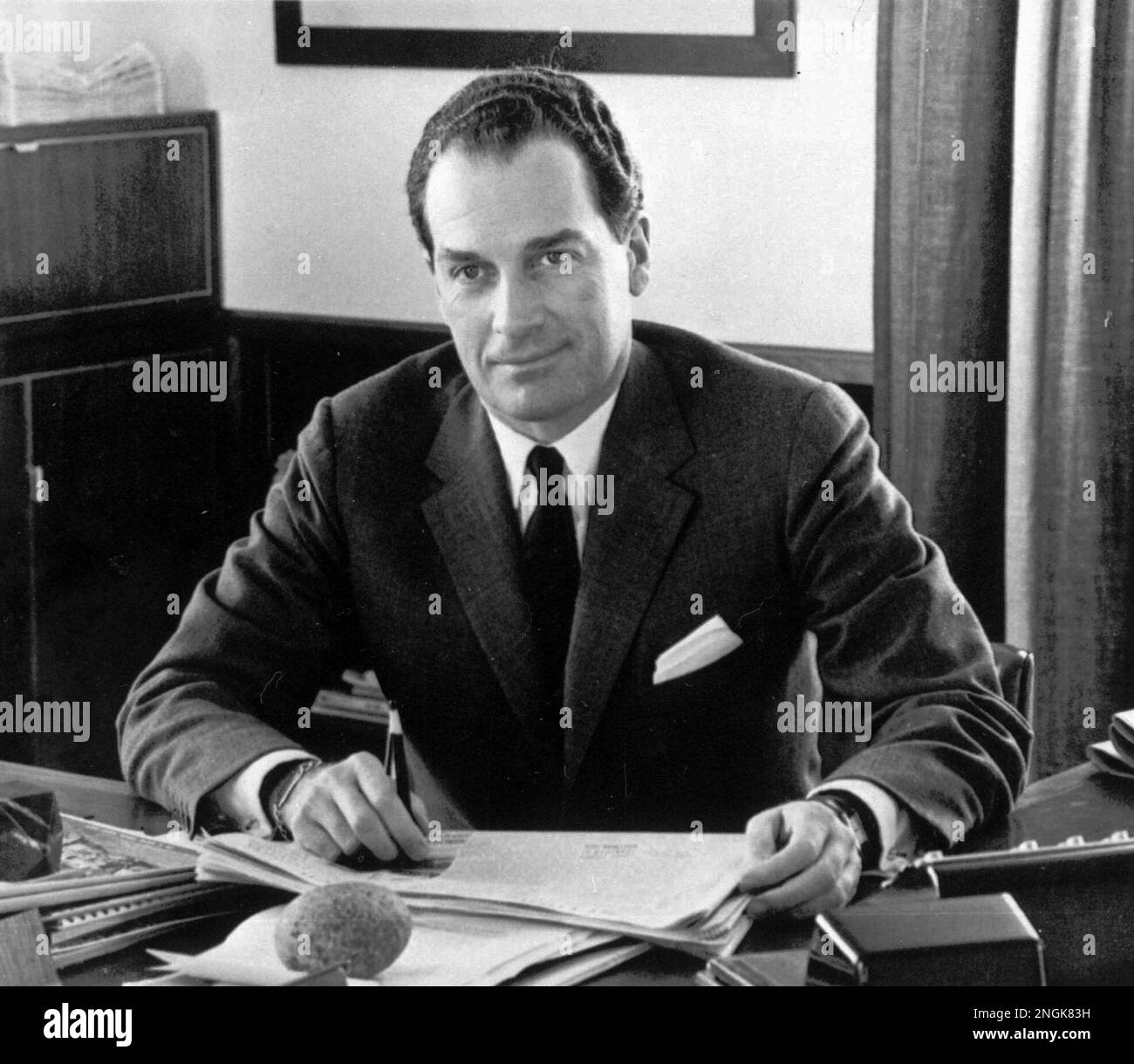 A 1962 photo of Joseph Pulitzer Jr. editor and publisher of the St ...