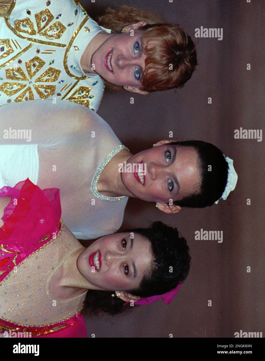 The U.S. Skating Team, women's singles, shown at the 1992 U.S. Figure ...