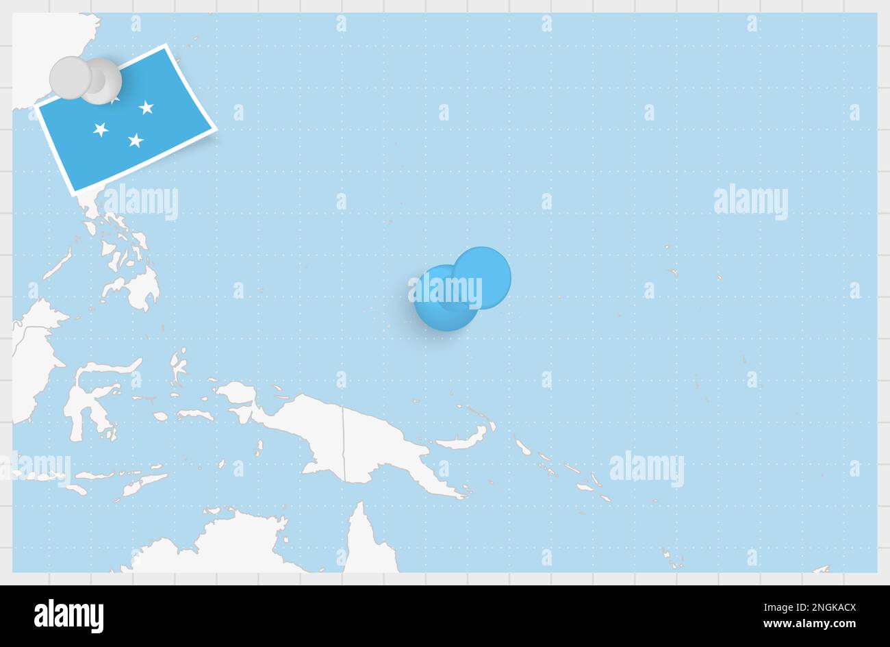 Map of Micronesia with a pinned blue pin. Pinned flag of Micronesia ...