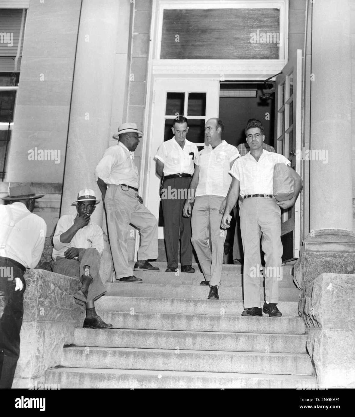 Roy Bryant, right, and his half-brother, J. W. Milam, second from right ...