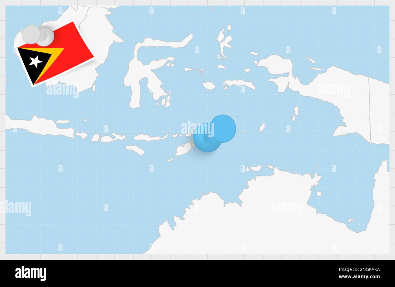 Map of East Timor with a pinned blue pin. Pinned flag of East Timor, vector illustration Stock ...
