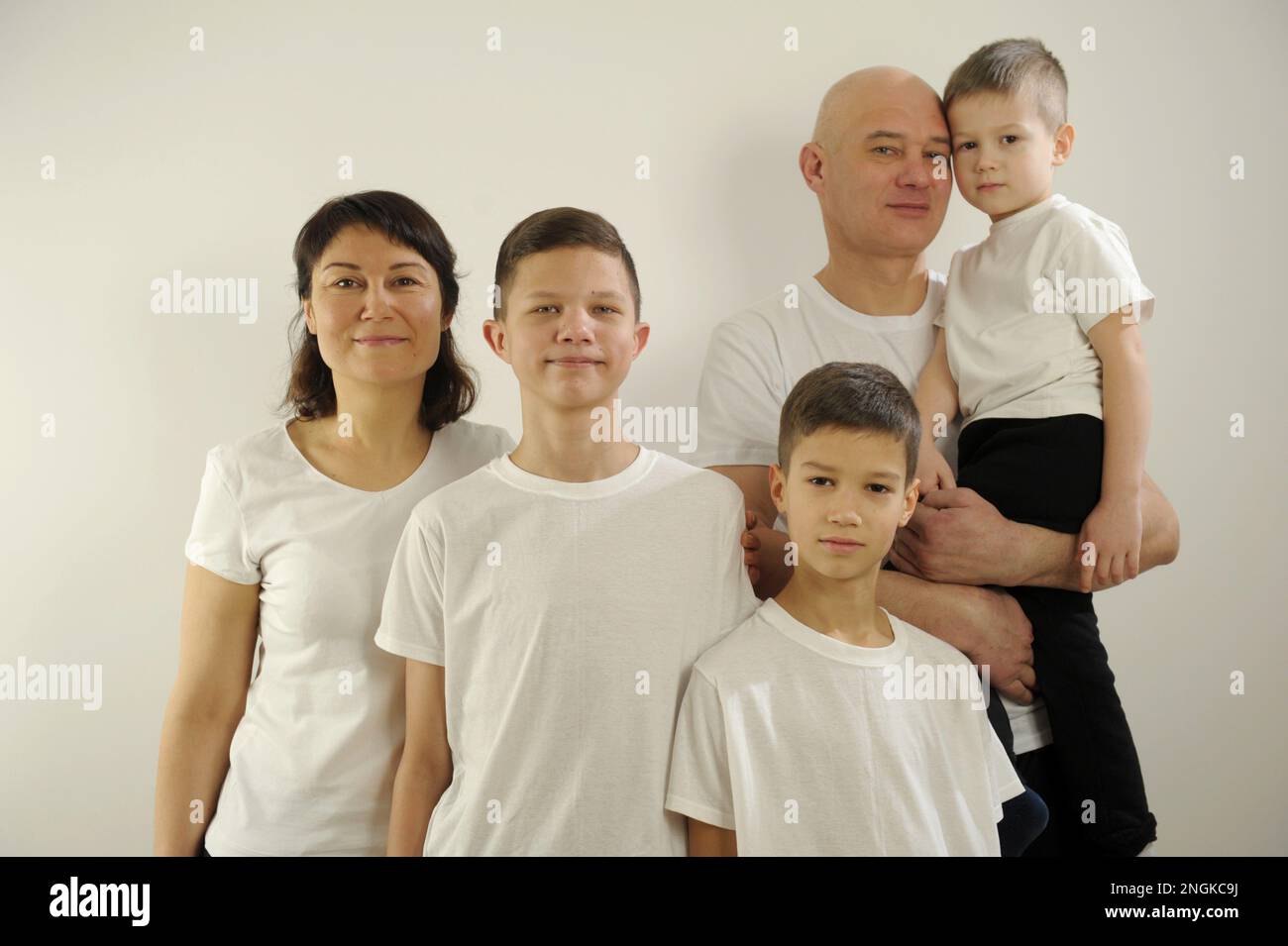 Big family portrait, studio. High quality photo Stock Photo - Alamy