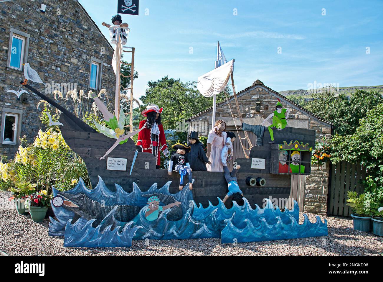 Scarecrows follow a different theme each year at the annual Kettlewell ...