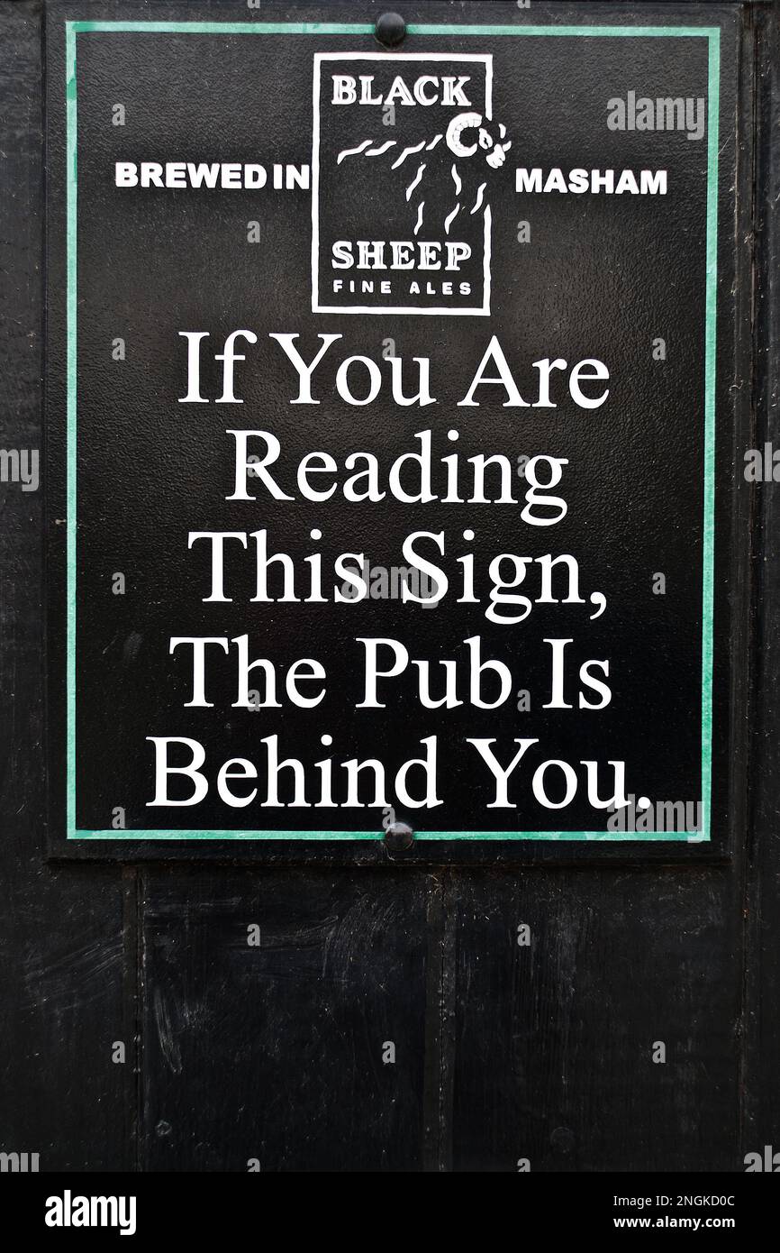 Yorkshire humour opposite The Farmers Arms, Muker, Richmond DL11 6QG ...