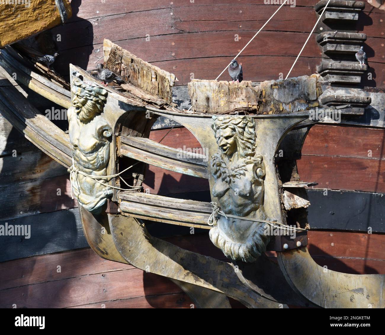 Detail of Galeone Neptune ship built in 1985 for Roman Polanski's film ...