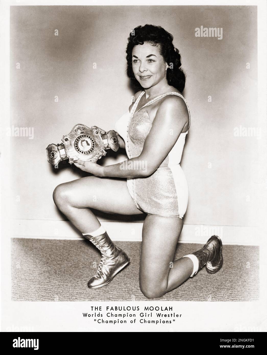 Champion wrestler Mary Lillian Ellison who performed under the names of Slave Girl Moolah and ...