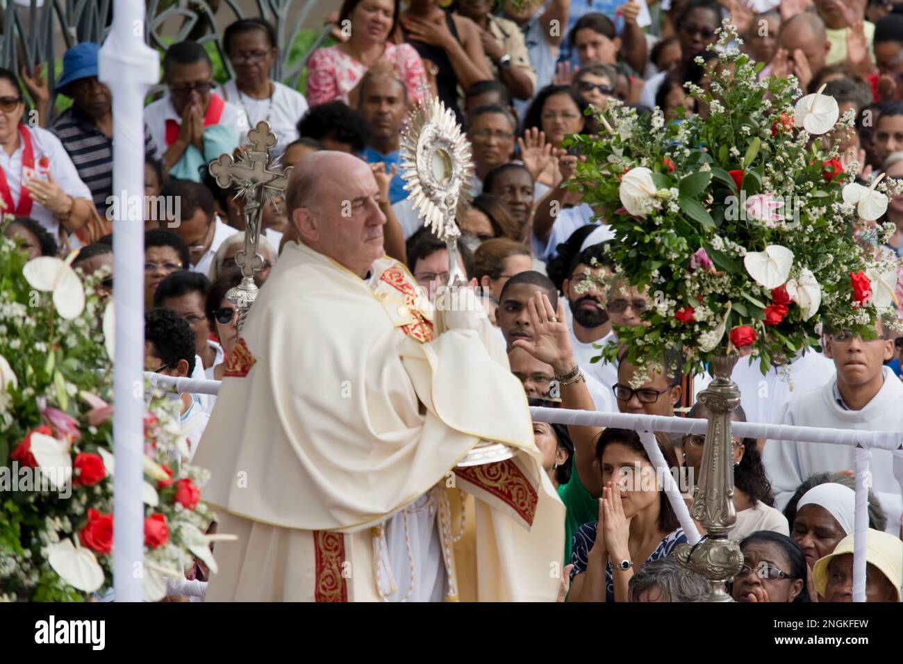 Salvador, Bahia, Brazil - May 26, 2016: Catholic priest celebrating ...