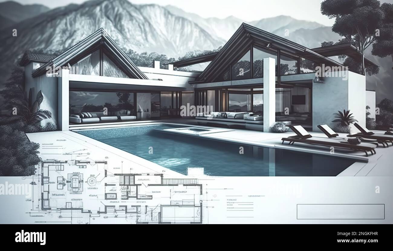 Modern villa design hi-res stock photography and images - Alamy
