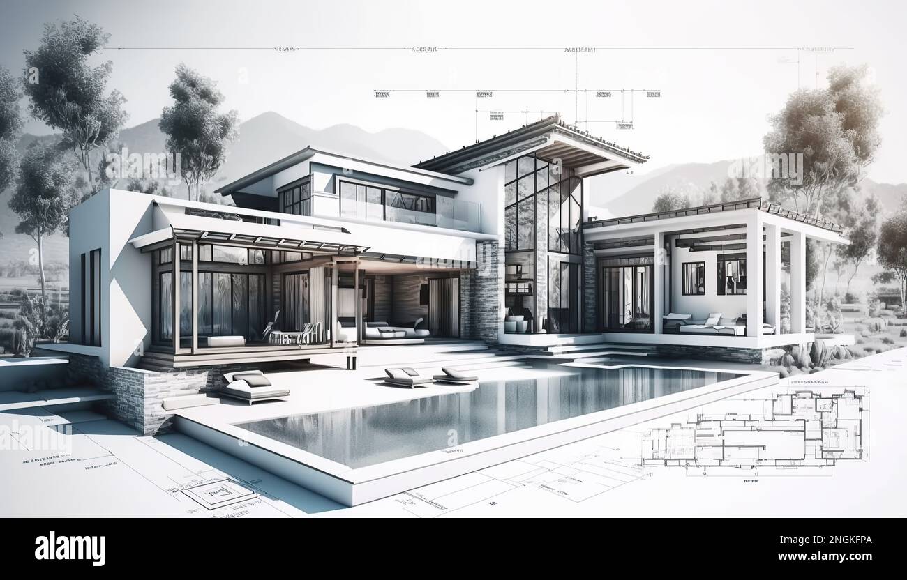 Modern villa design hi-res stock photography and images - Alamy