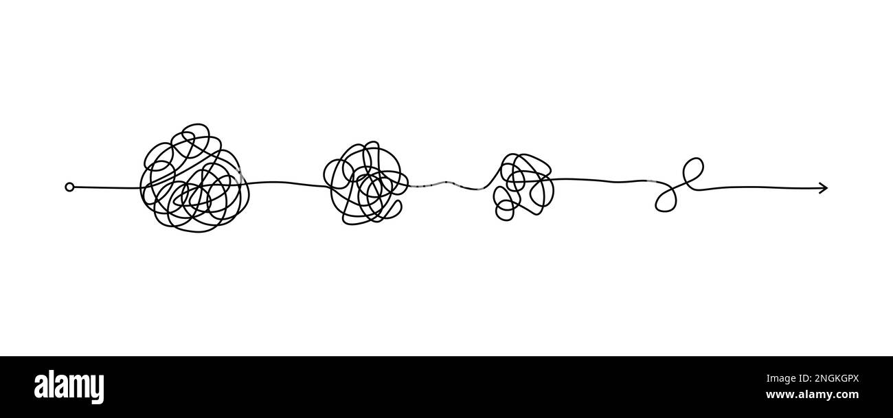 Messy hand-drawn lines, chaos to simplicity, and confusion to clear ... Messy hand-drawn lines, chaos to simplicity, and confusion to clear ...