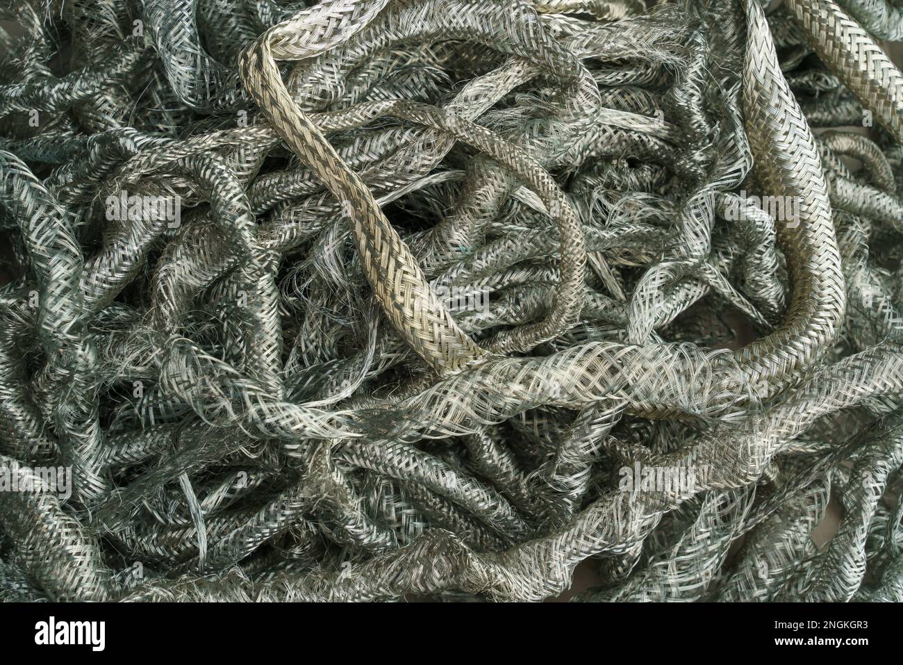 Silver metal copper wire scrap materials recycling of waste from manual ...