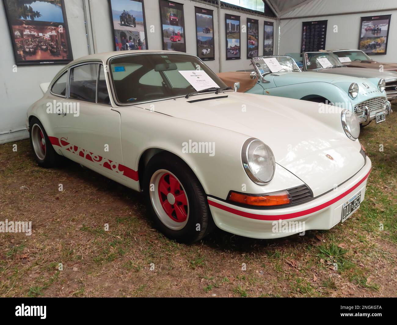 San Isidro, Argentina - Oct 7, 2022: Old white sport 1973 Porsche 911 ...