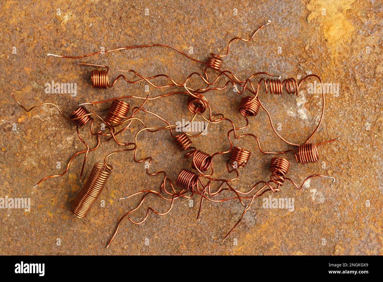 Red metal copper wire scrap materials recycling of waste from manual ...