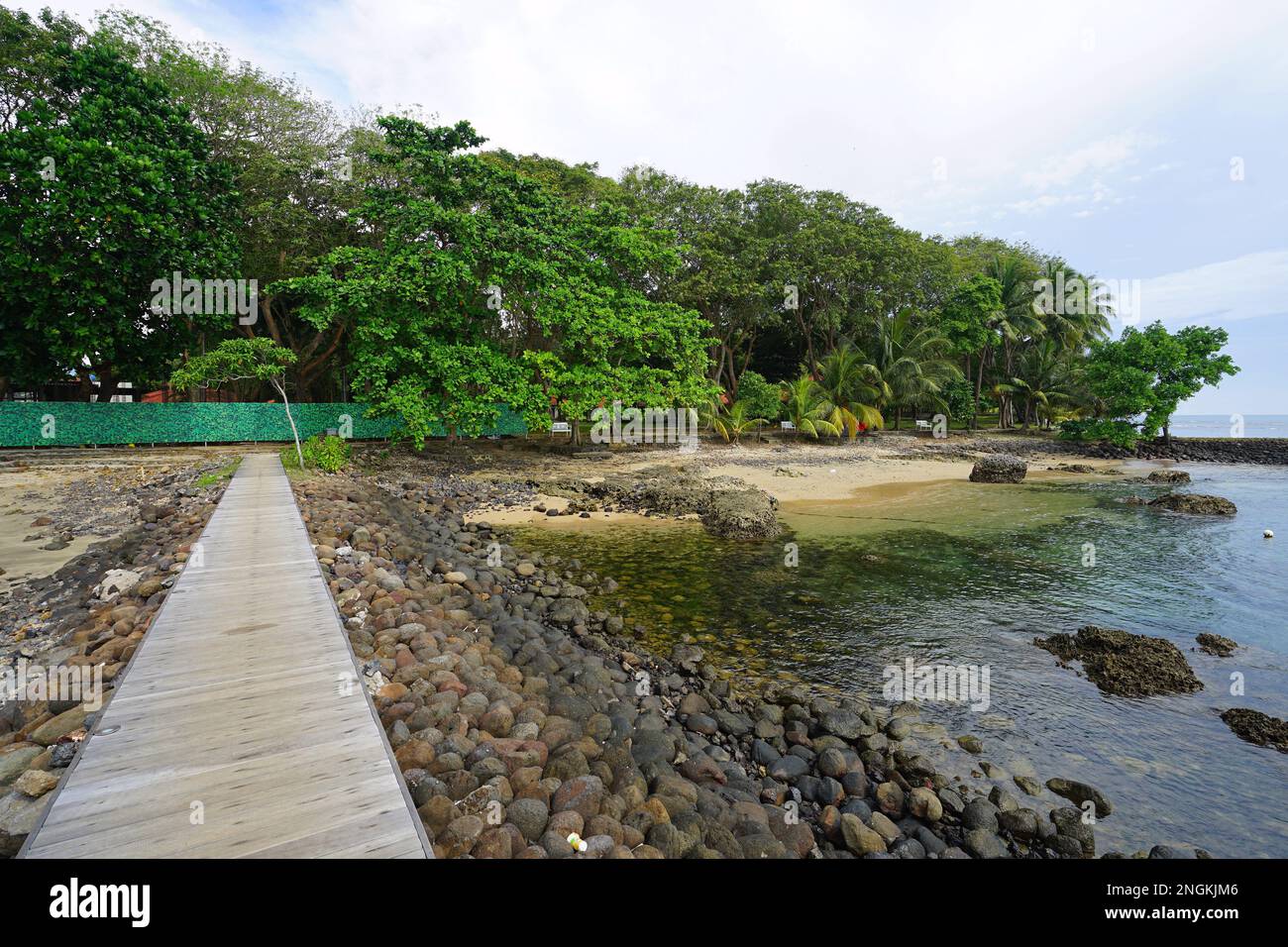 Anyer Beach at Mambruk Hotel and Resort, Anyer, Banten, Indonesia Stock ...