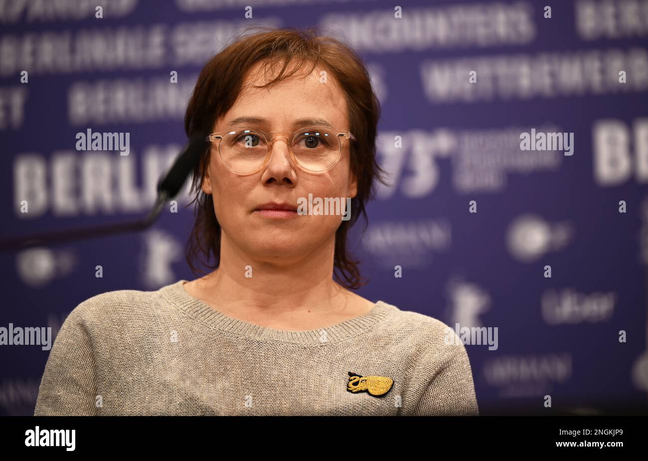 Berlin, Germany. 18th Feb, 2023. Eva Löbau, actress, attends the press ...