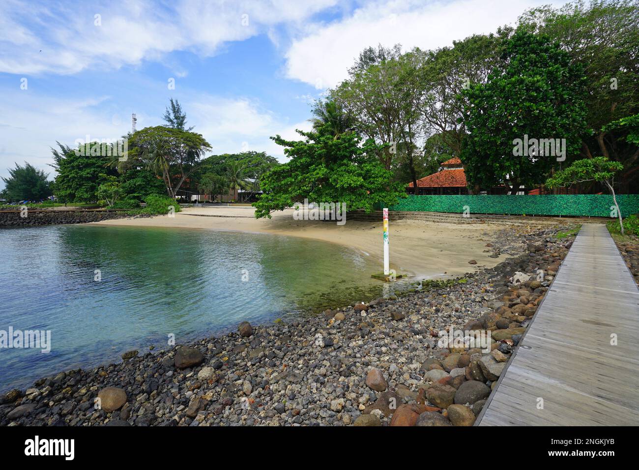 Anyer Beach at Mambruk Hotel and Resort, Anyer, Banten, Indonesia Stock ...