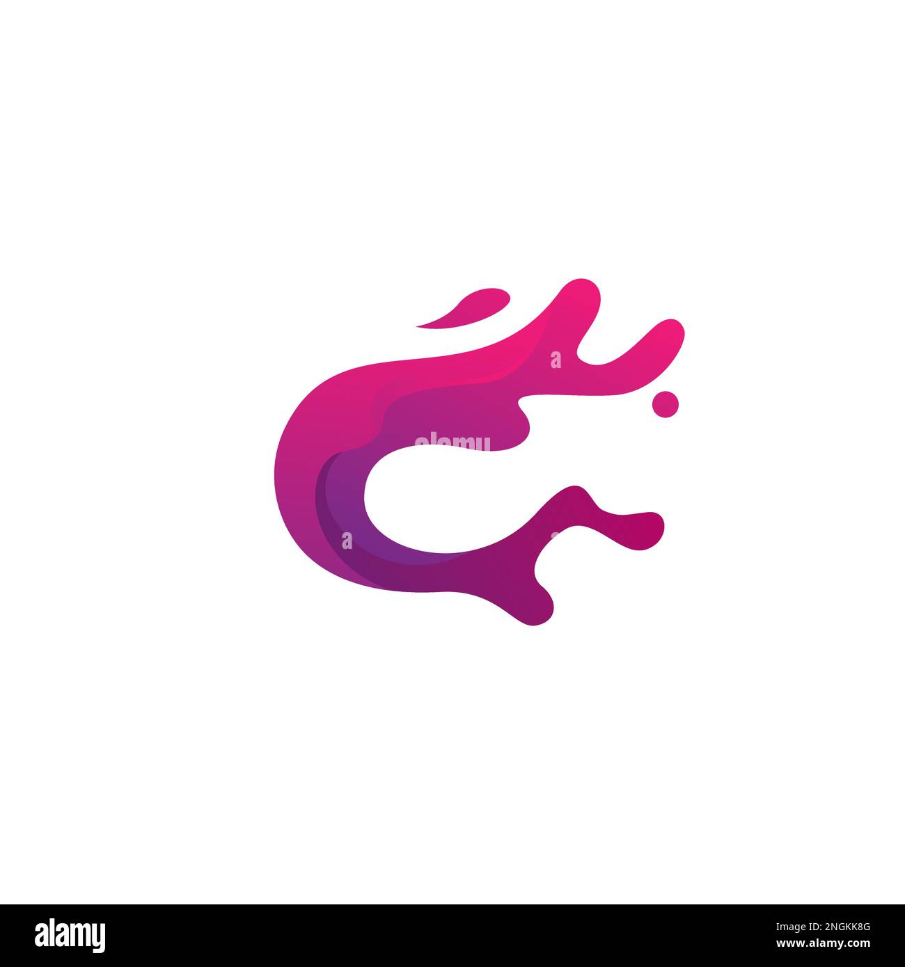 C Abstract Logo. Letter C Water Splash Icon Stock Vector Image & Art ...