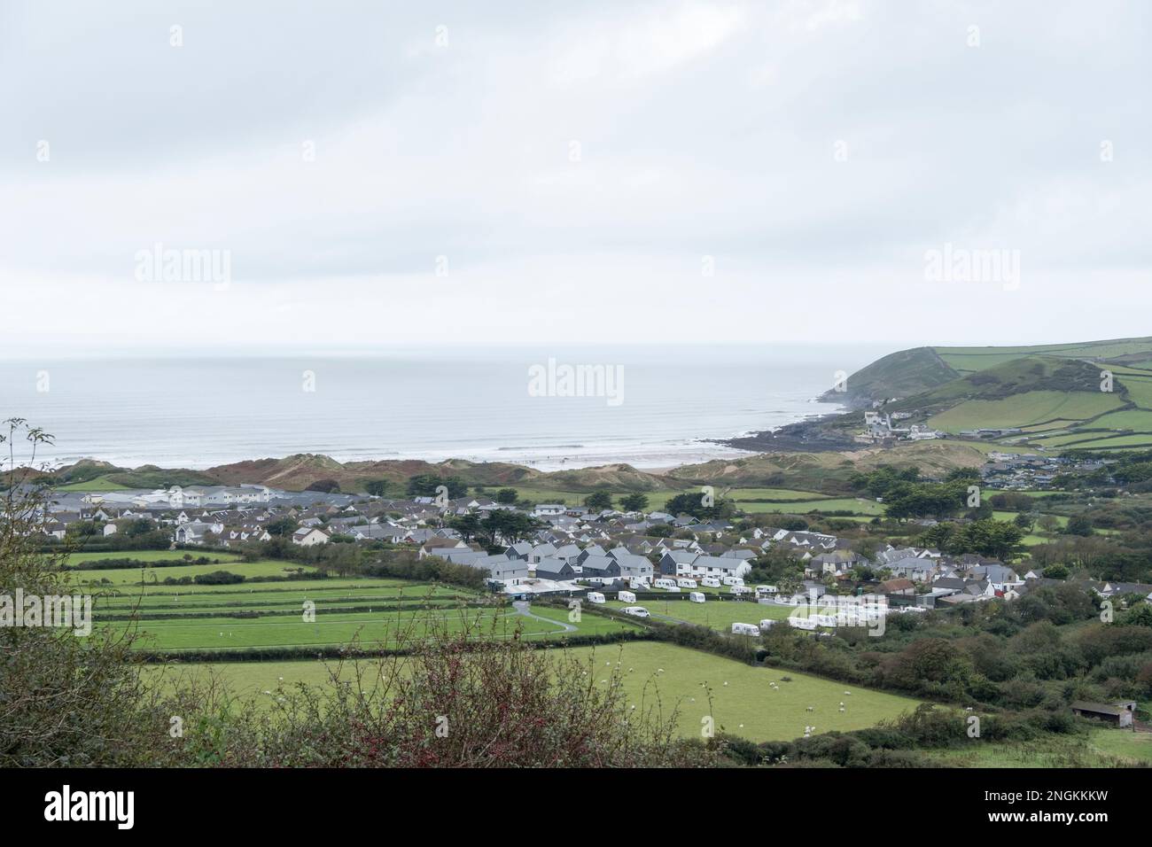 View across towards Croyde Bay, Ilfracombe, United Kingdom Stock Photo ...