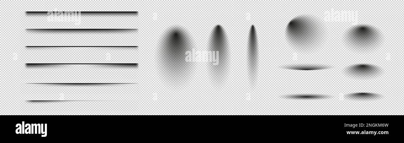 Realistic shadow effect vector set. Vector illustration Stock Vector ...