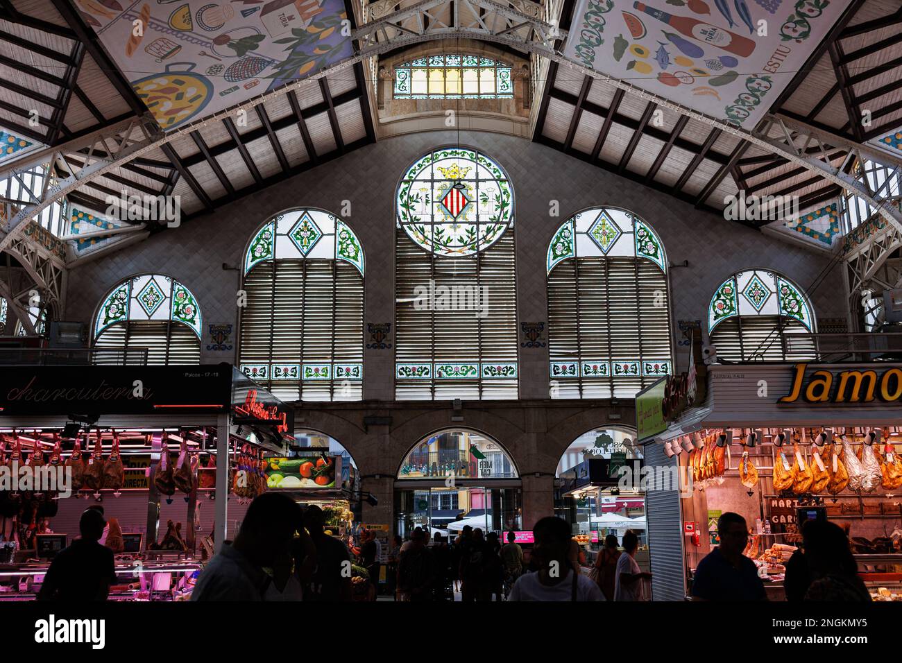Interior Spaces, People and Architecture of the Mercado Central, the ...