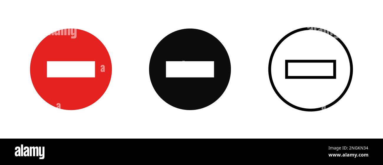 Stop signs. No entry sign. Prohibition sign walking pedestrians. Vector ...