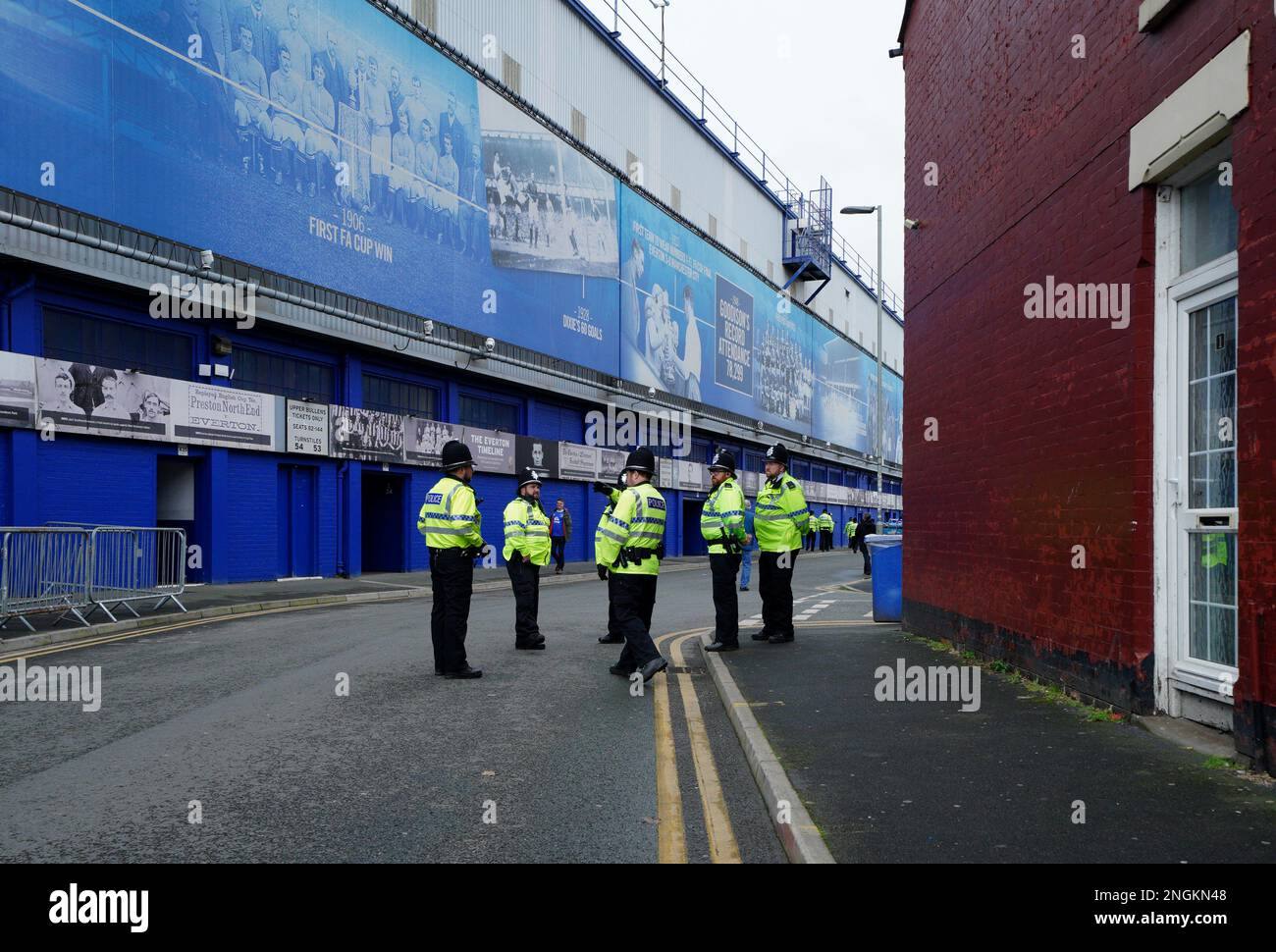 Police outside the stadium ahead of the Premier League match at ...
