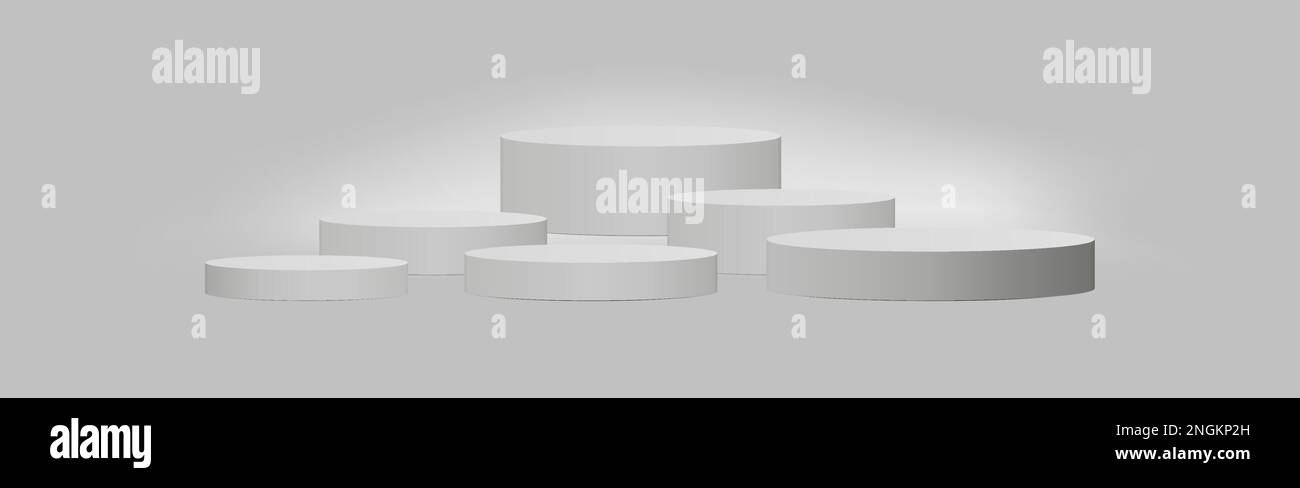 Luxury table with cylinder stand arrangement for product placement ...