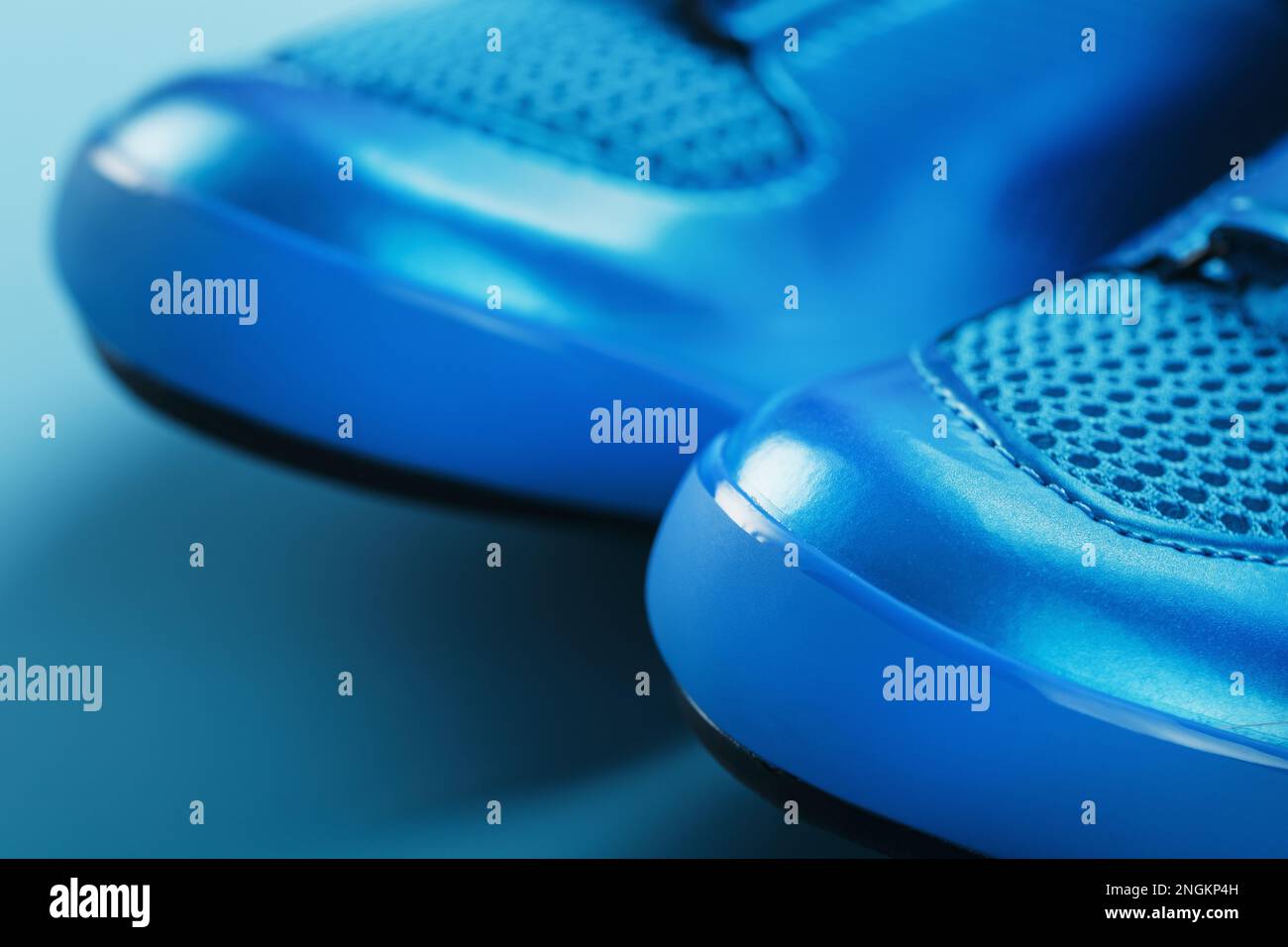 Blue highway cycling ROAD shoes on a blue background Stock Photo - Alamy