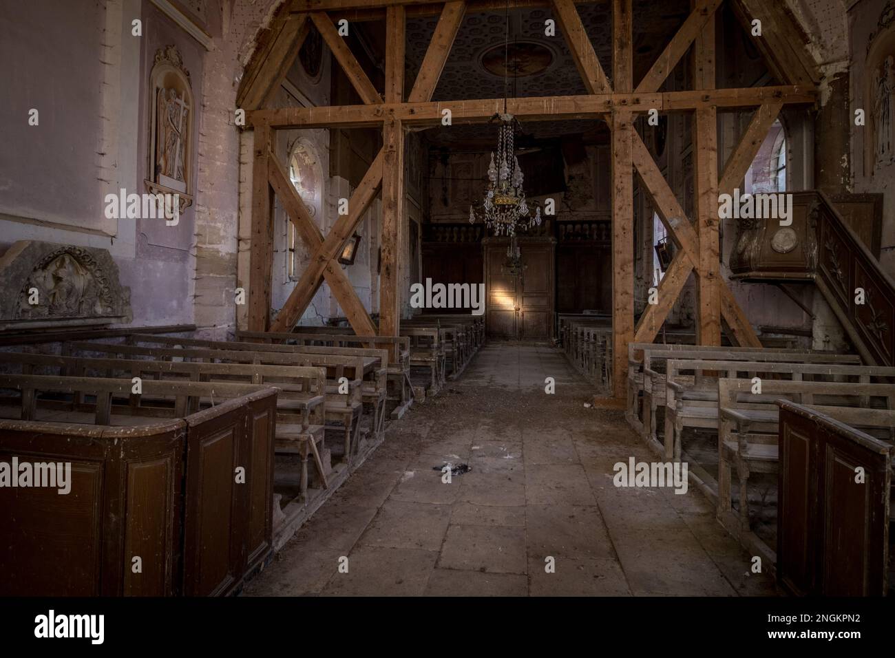 A beautiful brick church that was abandoned years ago. Photos inside ...