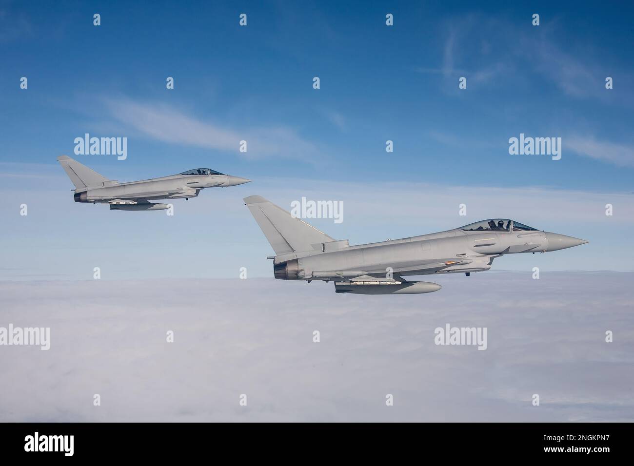 Typhoon, Fighter Jet in Flight. Action photograph of an armed Fast Jet ...