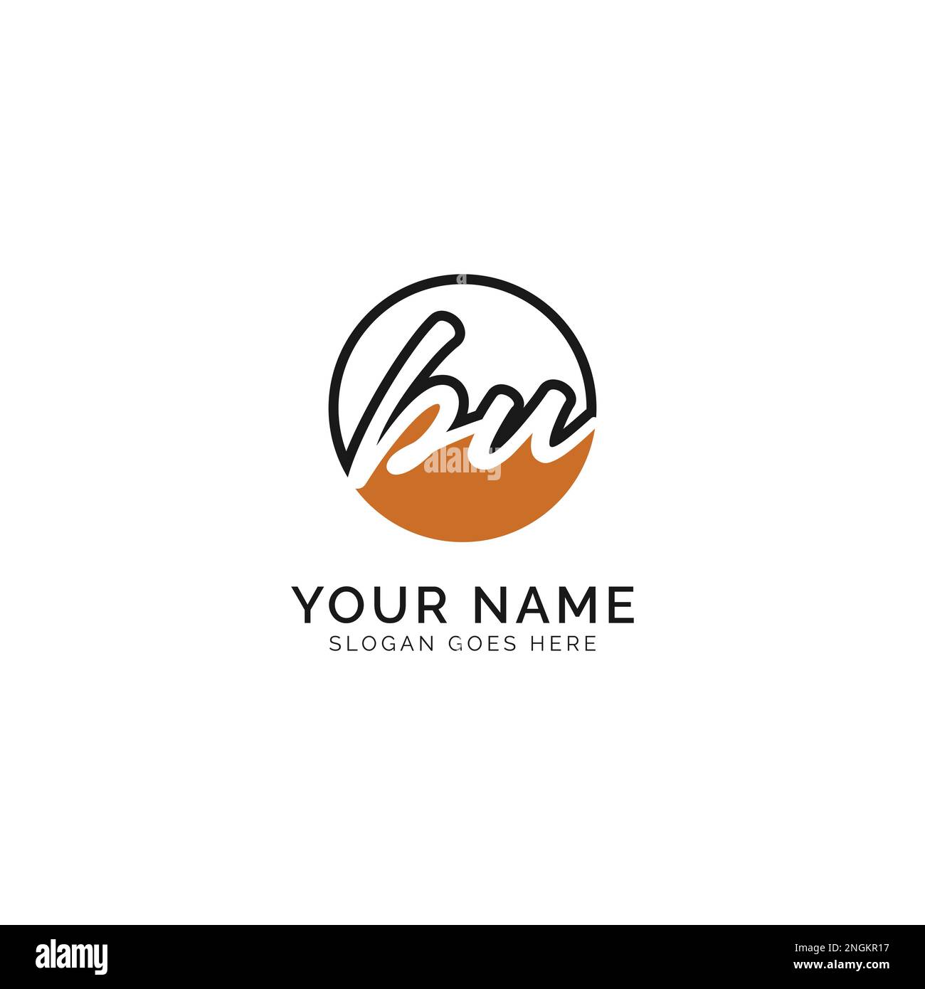 B, U, BU Initial letter handwritten and signature vector image template ...