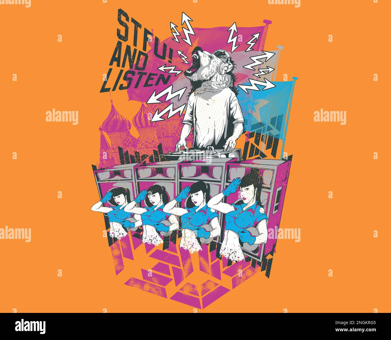 Illustration Graphic T Shirt Design Stock Vector Images Alamy