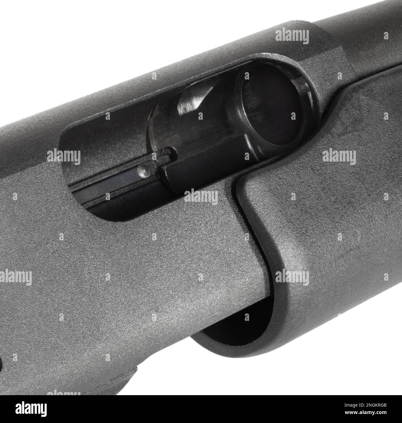 Empty chamber in a shotgun isolated on white Stock Photo - Alamy