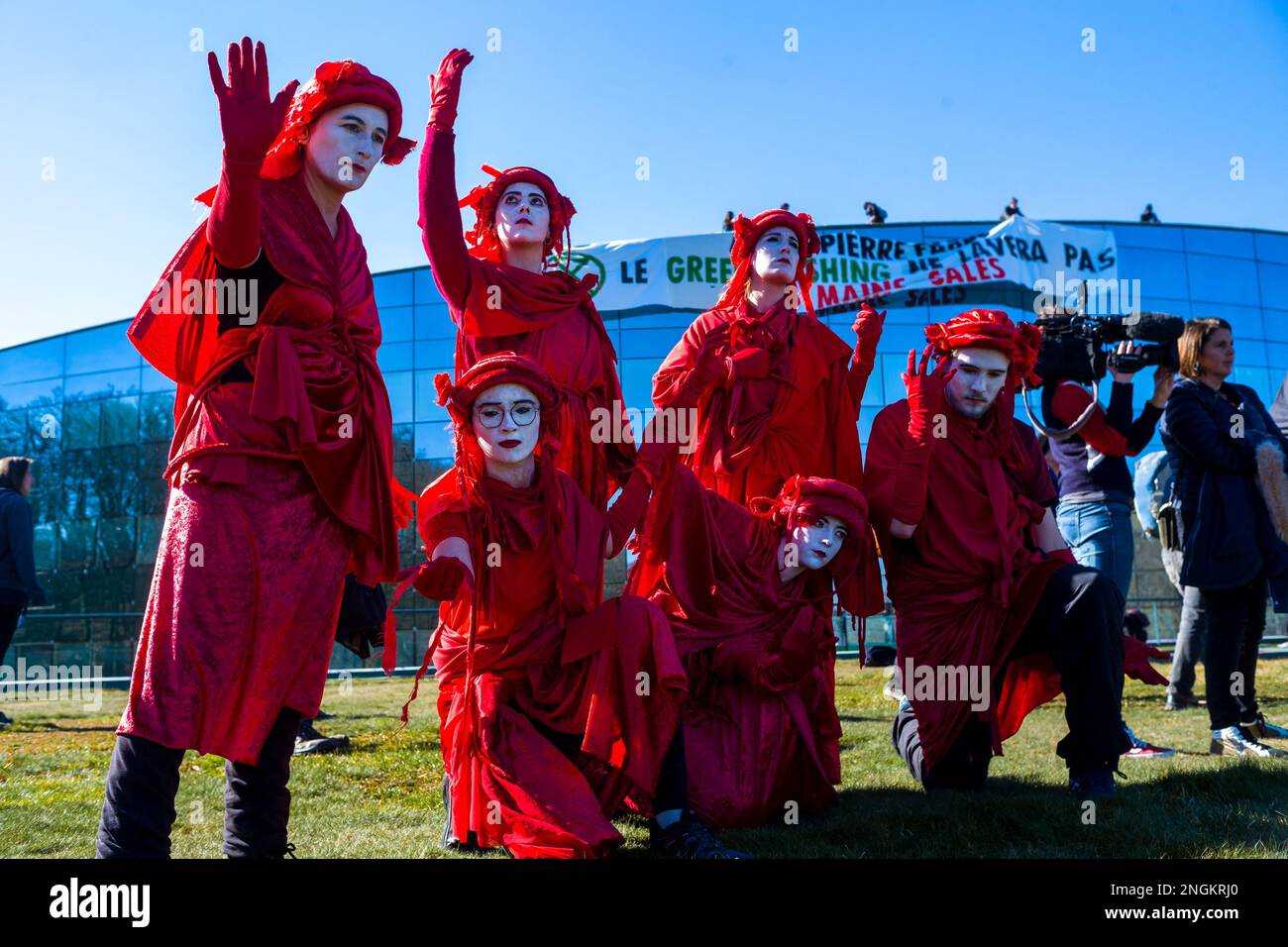 Lavaur, France. 18th Feb, 2023. An Extinction Rebellion (XR) action at ...