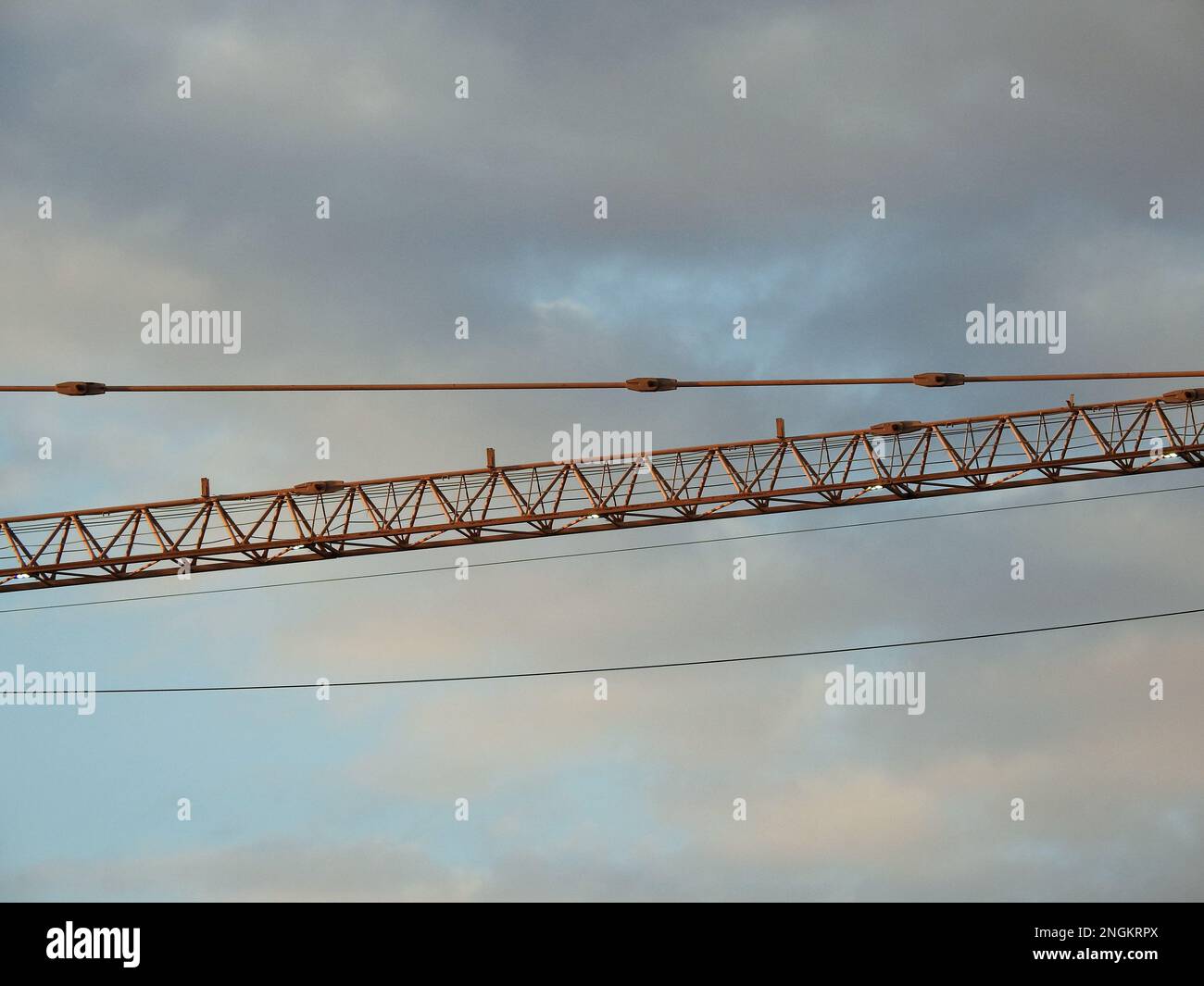 A construction site of new residential buildings and high rise with ...