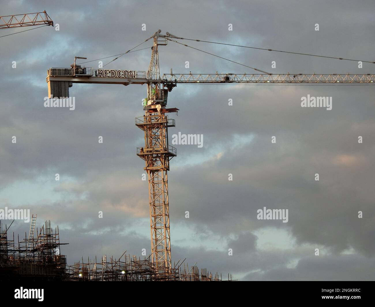 Giza, Egypt, February 4 2023: A construction site of new high rise in ...