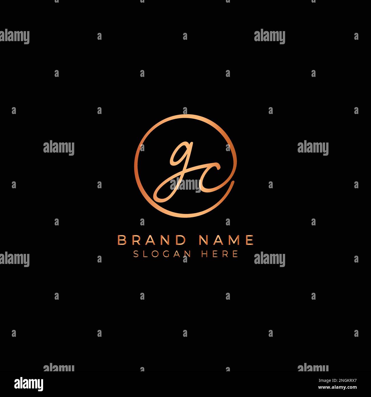 G, C, GC Initial letter handwritten and signature vector logo. Business ...