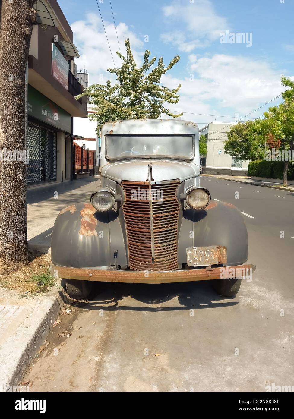 Shot of an old vintage rusty 1938 Chevrolet Chevy panel delivery van ...