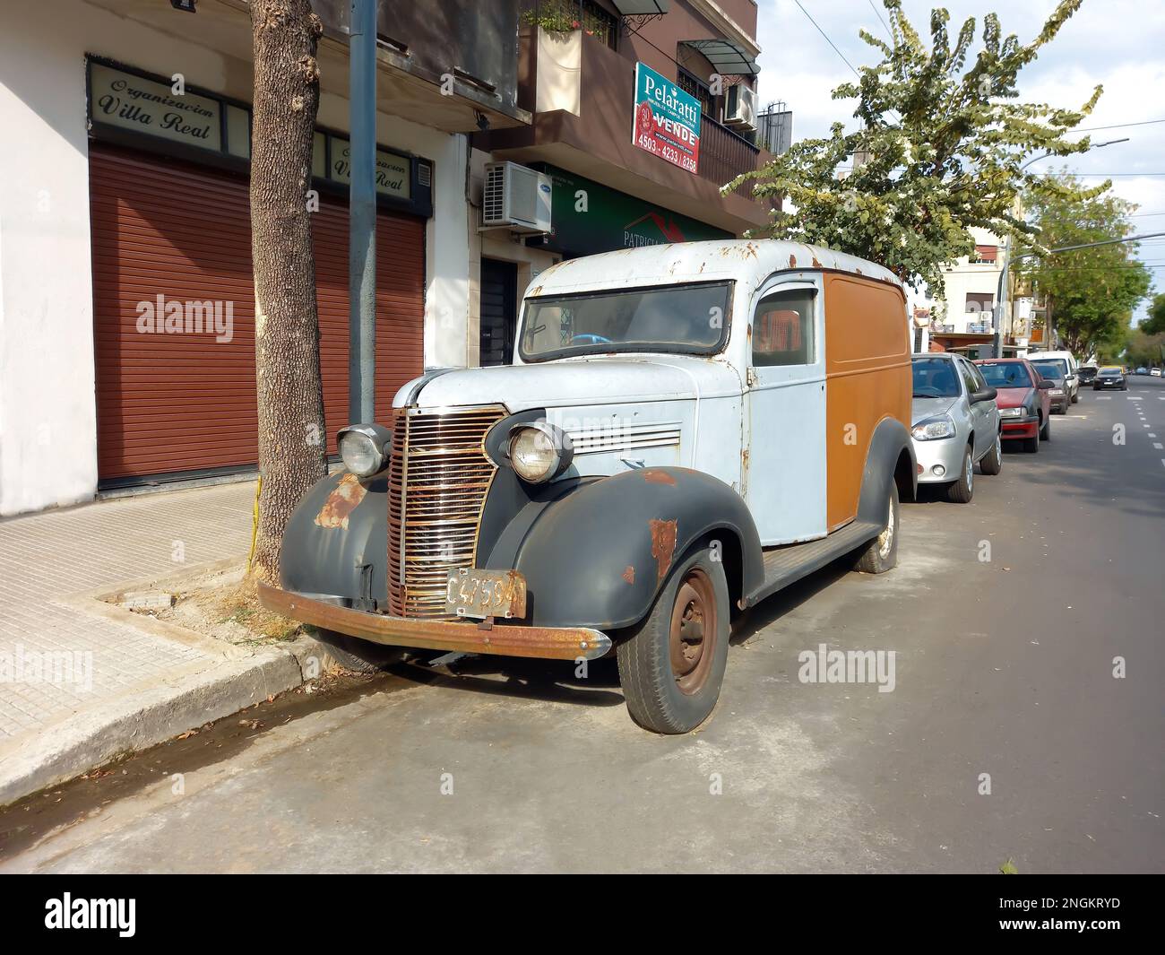 Shot of an old vintage rusty 1938 Chevrolet Chevy panel delivery van ...