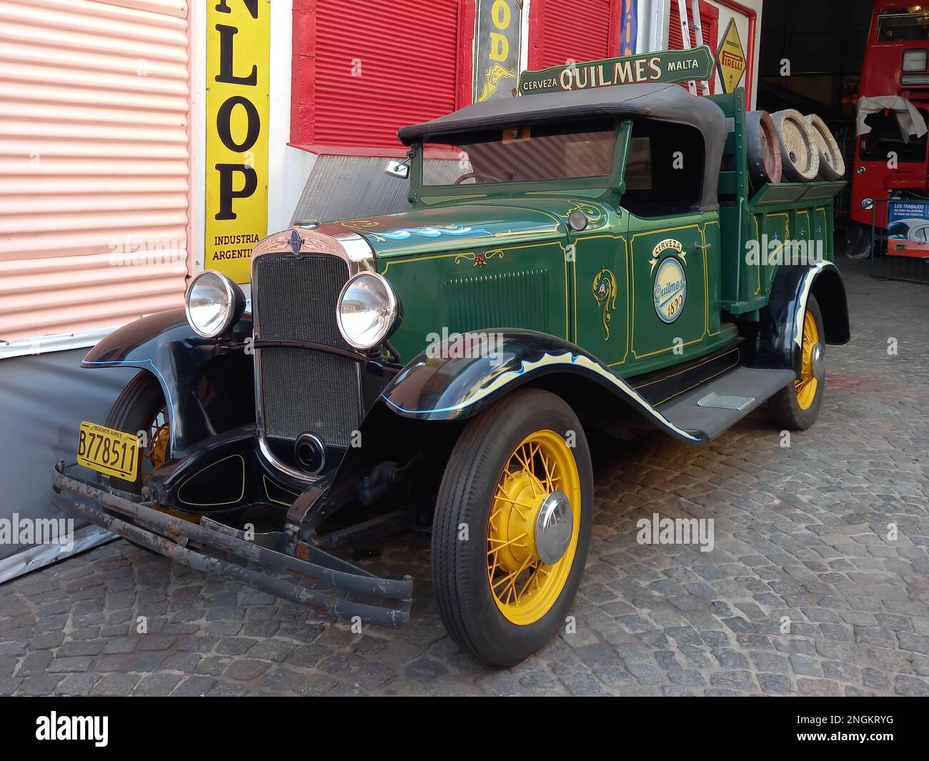 old green 1930 Chevrolet Chevy Six series AD Universal roadster beer ...